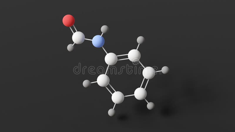 Formanilide Molecule, Molecular Structure, Formamide Aniline, Ball and ...
