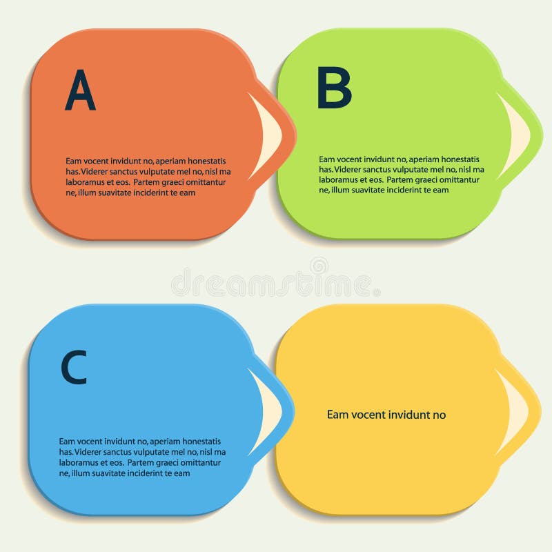 Formas Abstractas Del Vector Del Color Para Su Infographics Ilustración ...