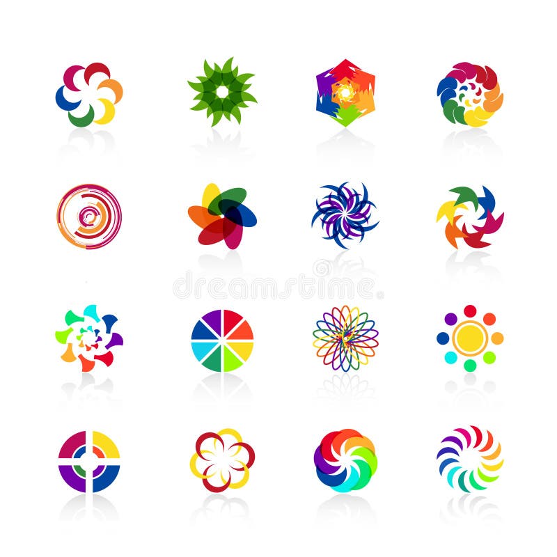 Formas Circulares Do Logotipo Ilustração do Vetor - Ilustração de ...