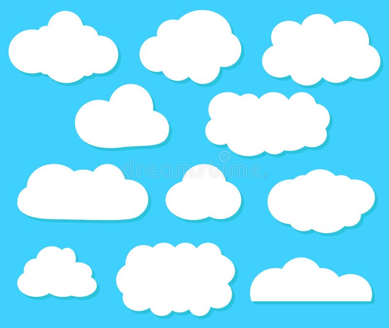 Formas De La Nube Del Vector Ilustración del Vector - Ilustración de ...