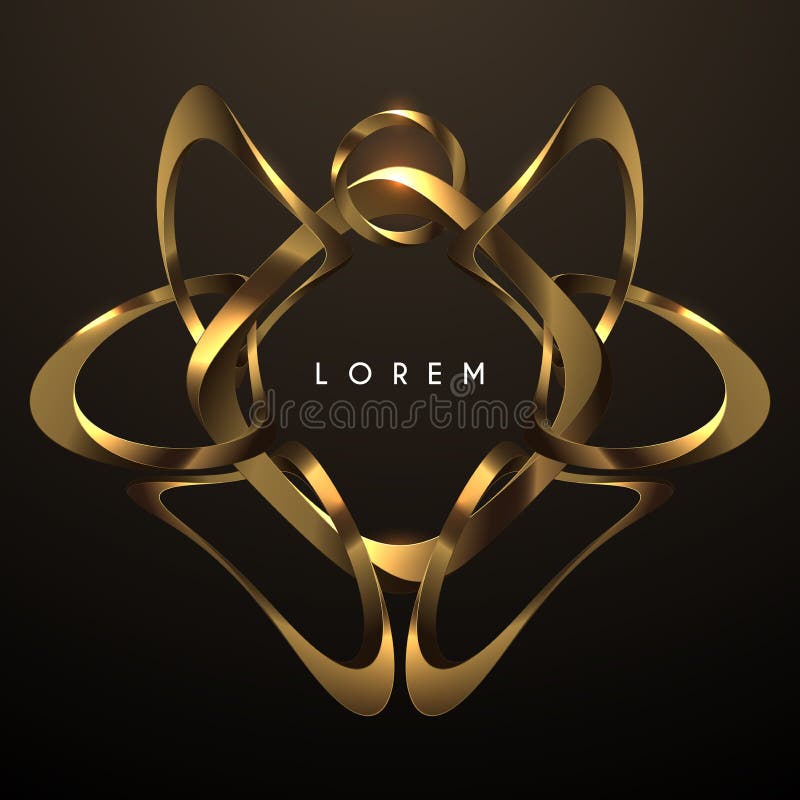 Formas Doradas Abstractas De Fondo De Lujo Ilustración del Vector ...