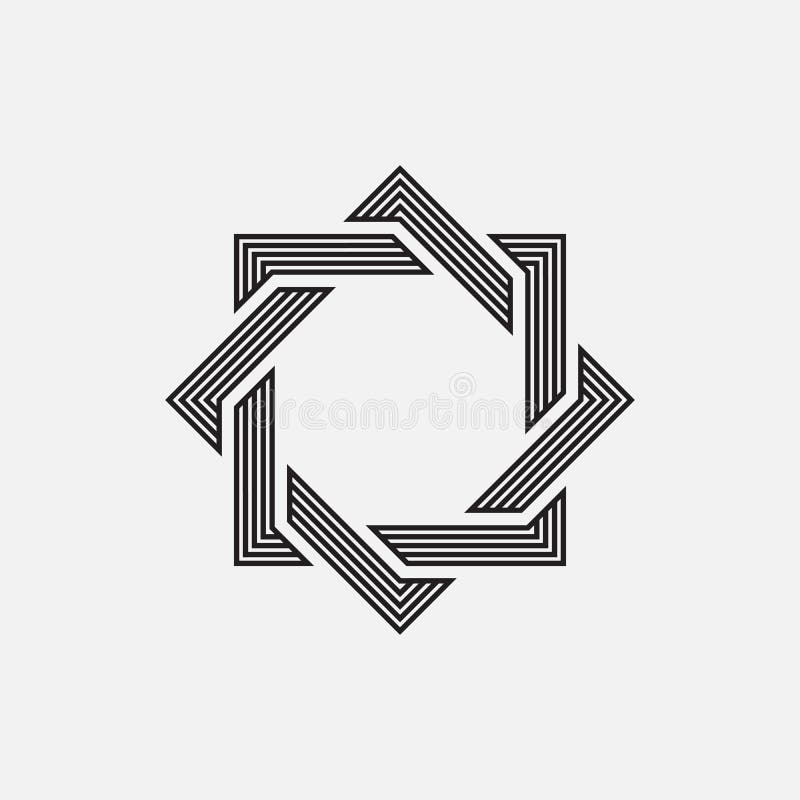 Formas Geométricas Entrelazadas Ilustración del Vector - Ilustración de ...