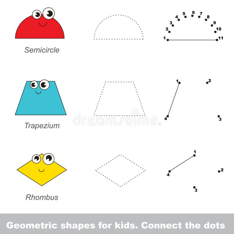 Formas Geométricas Simples Para Crianças Ilustração Stock - Ilustração ...