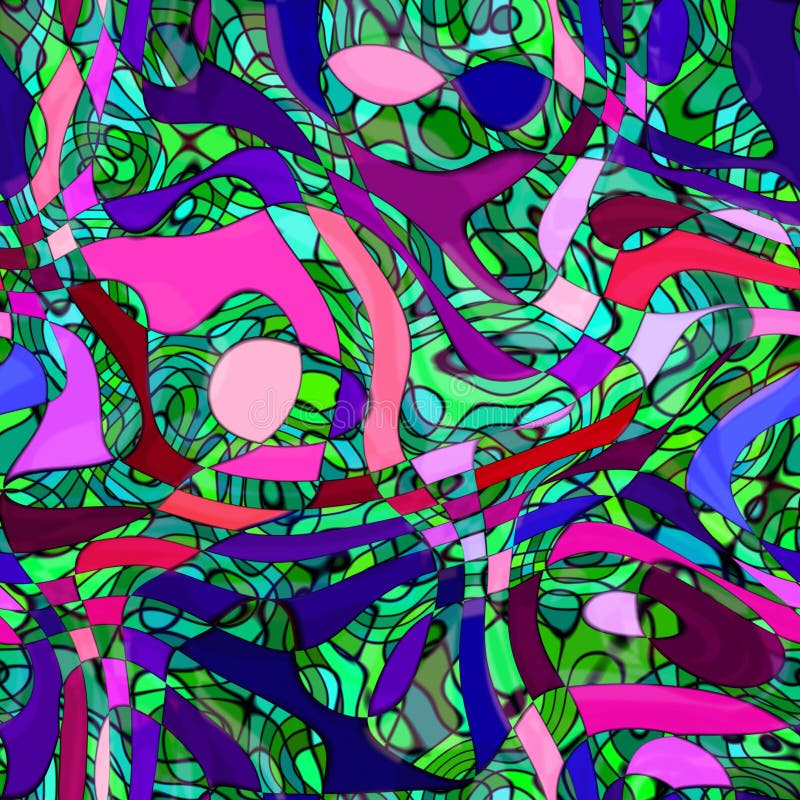 Arte Pop Formas Irregulares Multicolor B Ilustração Stock - Ilustração ...