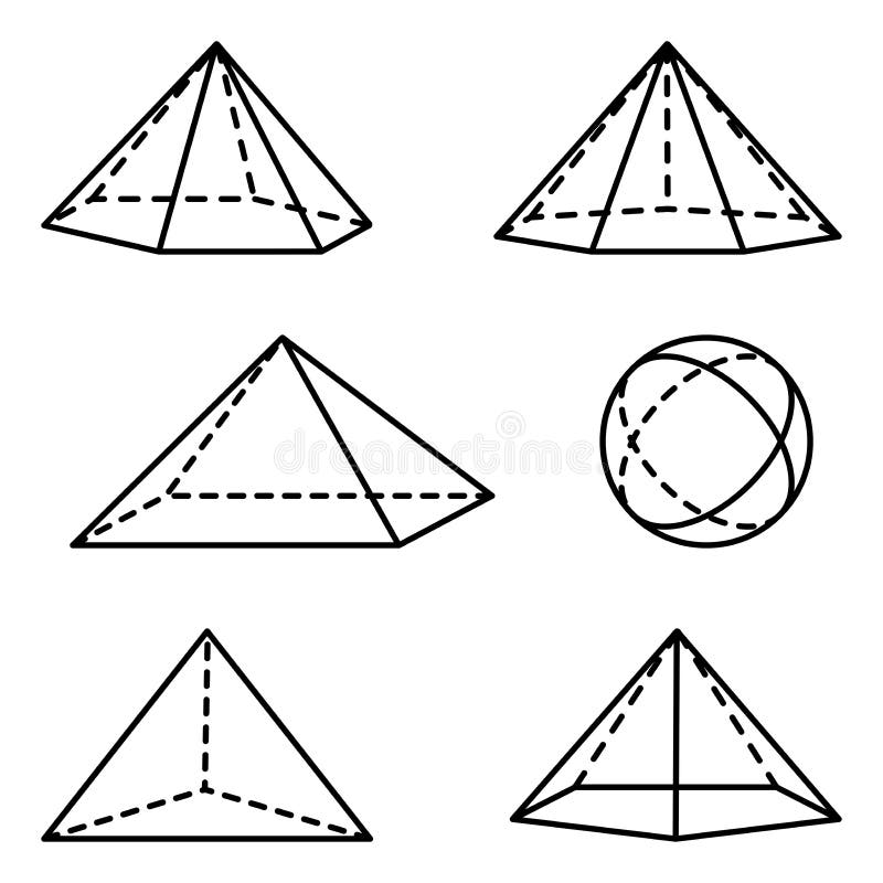 Formas Piramidales Geométricas Ilustración del Vector - Ilustración de ...