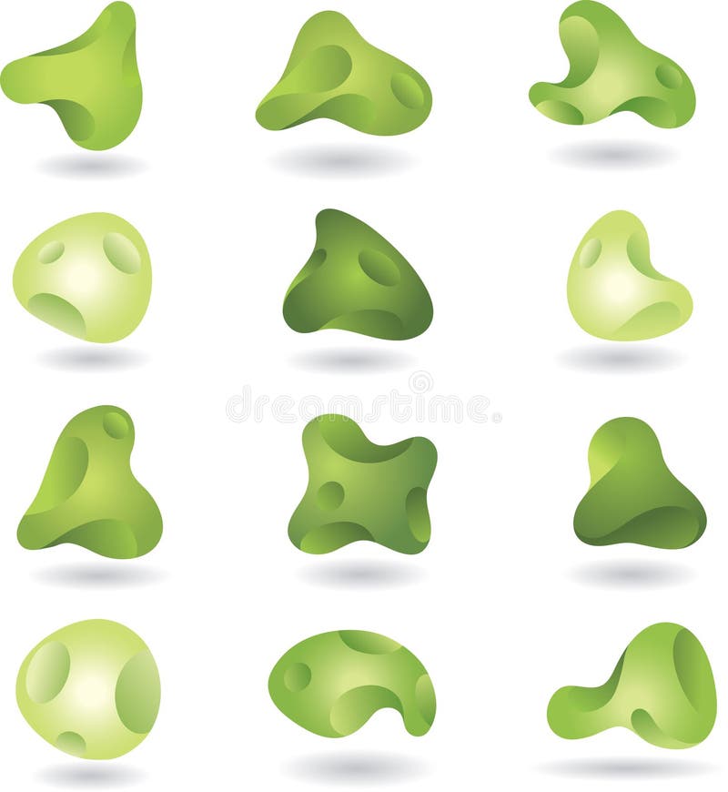 Formas verdes abstratas ilustração do vetor. Ilustração de conceito ...