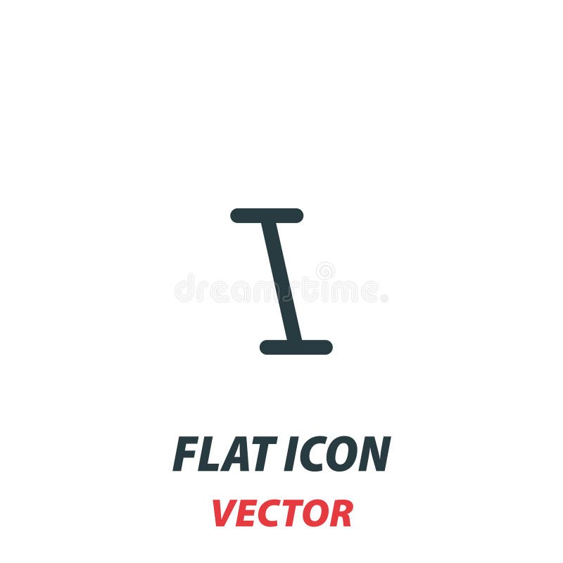 Format Italic Text Typography Icon in a Flat Style. Vector Illustration ...