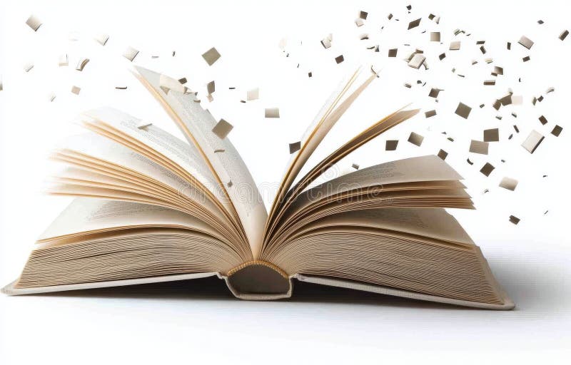 Format of an Open Book on a Transparent Background Stock Photo - Image ...