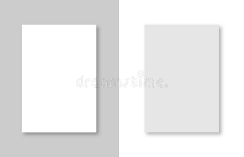 A4 Format Paper with Shadows Stock Vector - Illustration of drawing ...
