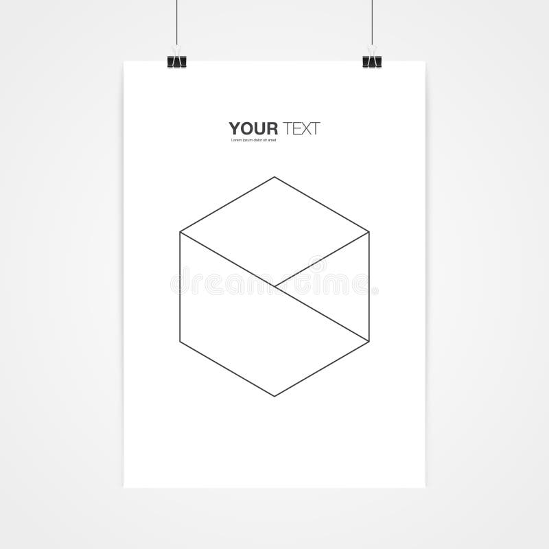 A4 / A3 Format Poster Minimal Abstract Design with Your Text Stock ...