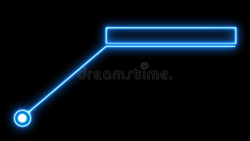 Text Box Neon Blue Futuristic Information Label. Stock Video - Video of ...