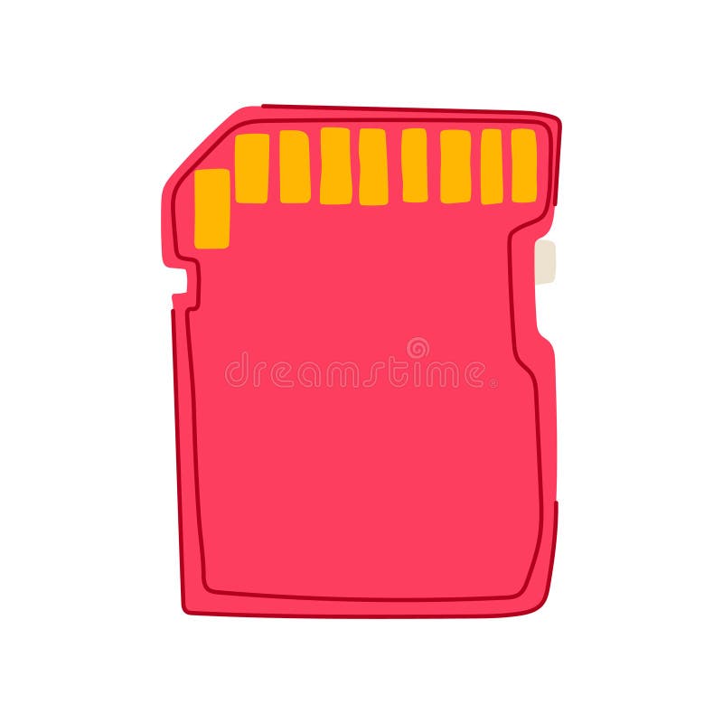 Format Sd Card Cartoon Vector Illustration Stock Vector - Illustration ...
