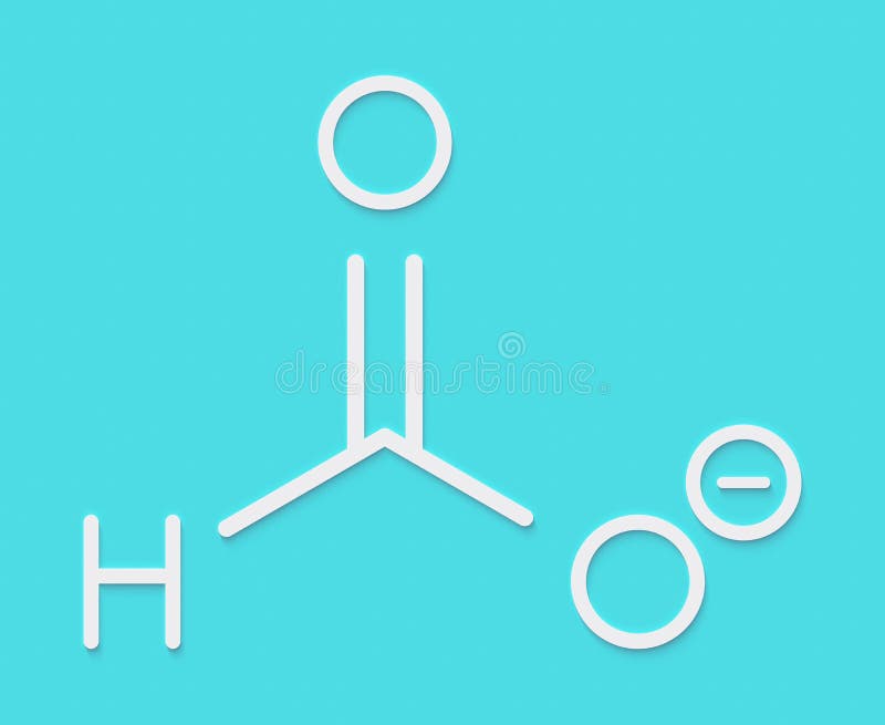 Formate Anion, Chemical Structure. Skeletal Formula. Stock Illustration ...