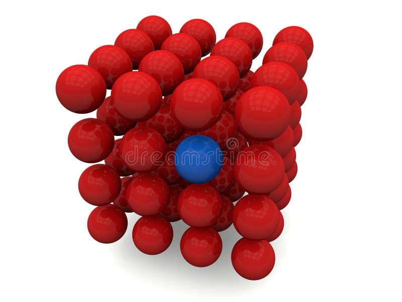 Formation of atoms stock illustration. Illustration of grid - 29013388