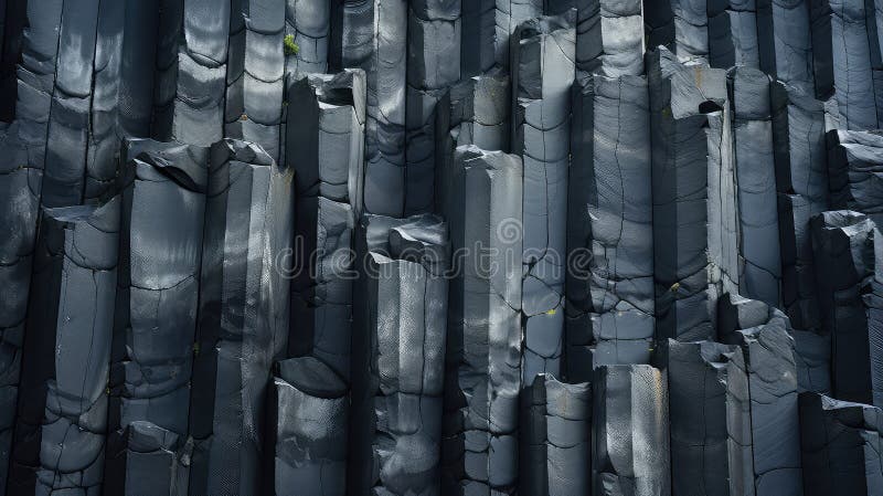 Formation Basalt Columns Landscape Stock Illustration - Illustration of ...