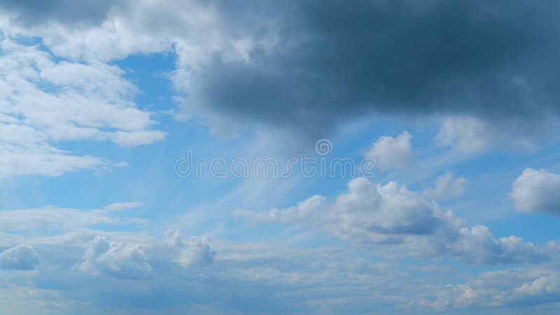 Formation Cloud Sky Scape. Various Layers of Clouds Move in Different ...