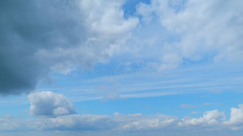 Formation Cloud Sky Scape. Various Layers of Clouds Move in Different ...