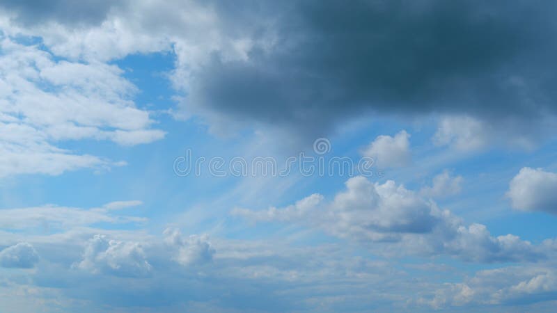 Formation Cloud Sky Scape. Various Layers of Clouds Move in Different ...