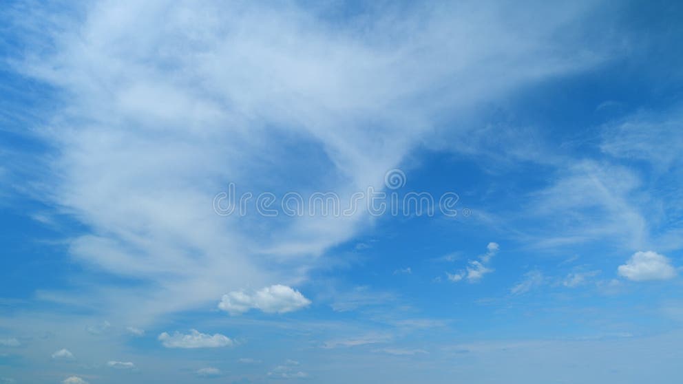 Formation Cloud Sky Scape. Various Layers of Clouds Move in Different ...