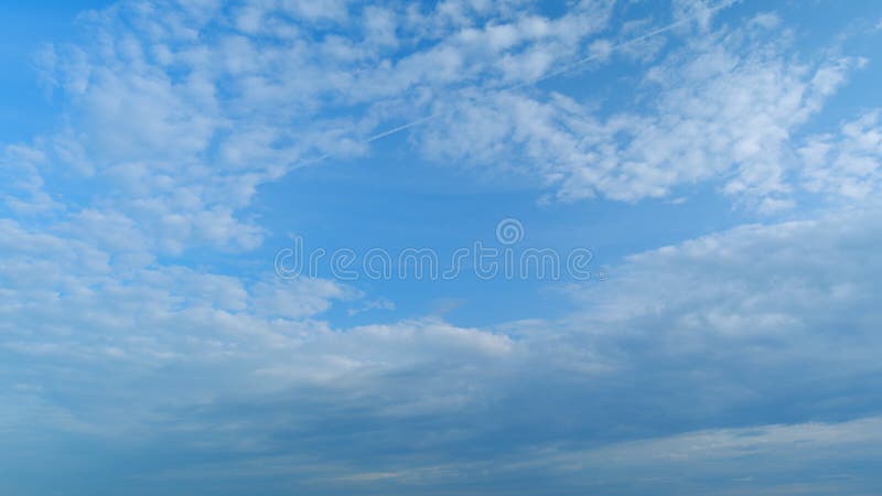 Formation Cloud Sky Scape. Various Layers of Clouds Move in Different ...