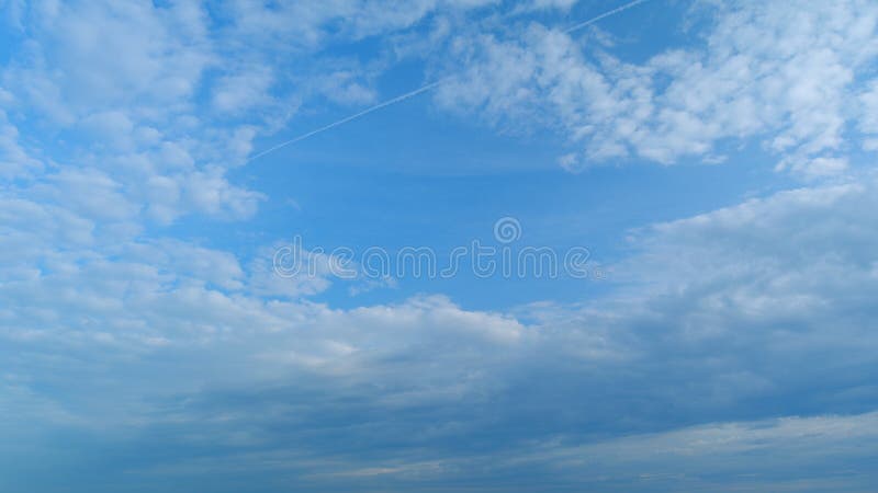 Formation Cloud Sky Scape. Various Layers of Clouds Move in Different ...
