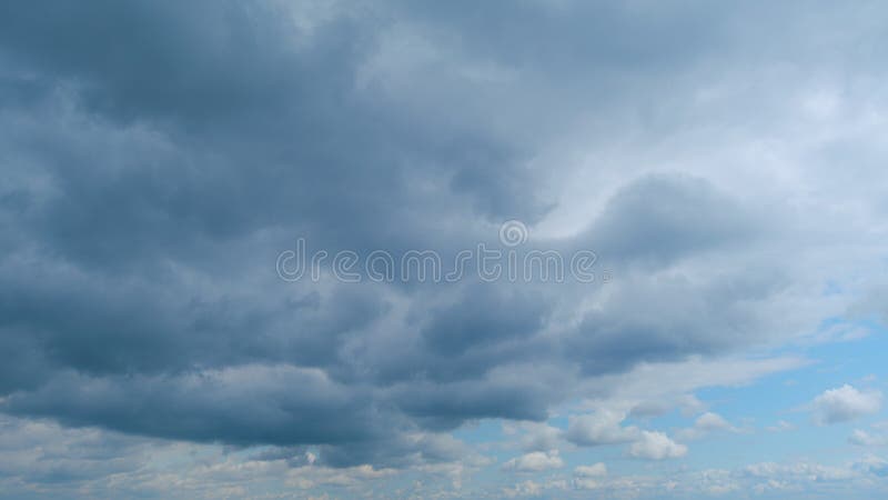 Formation of Clouds in the Sky. Storm Rain and Hail are Approaching ...
