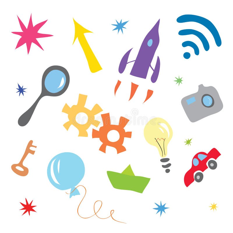 Formation of the Concept of Simple Ideas Stock Vector - Illustration of ...