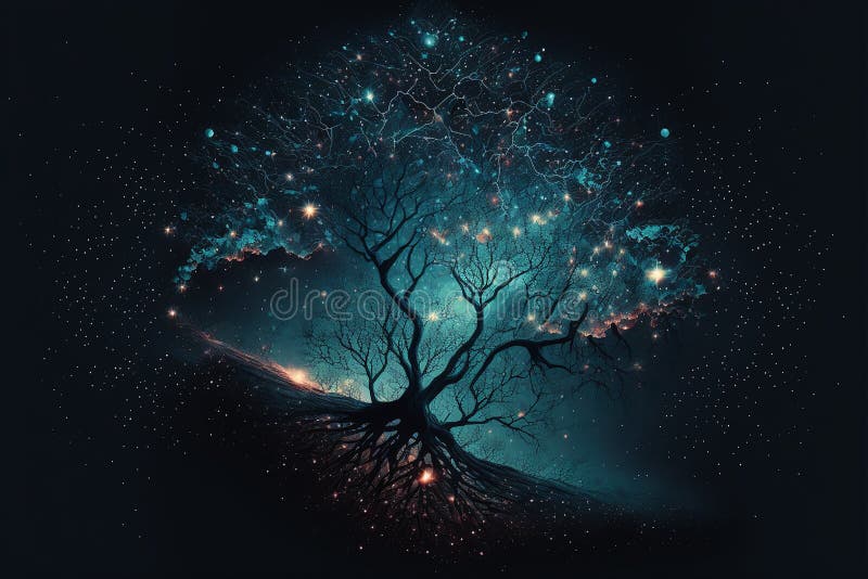 Formation of Constellations in the Form of a Tree, a Beautiful ...