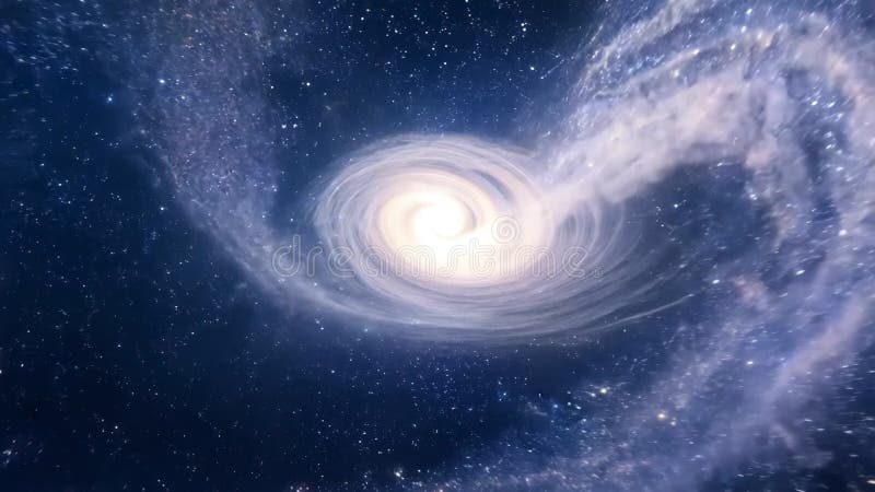 Formation and Evolution of a Spiral Galaxy in the Depths of Space Stock ...
