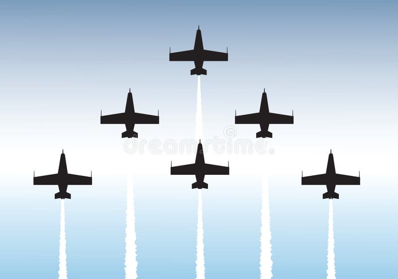 Formation flying stock vector. Illustration of airshow - 8549932