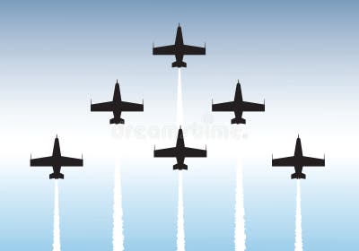 Formation flying stock vector. Illustration of airshow - 8549932
