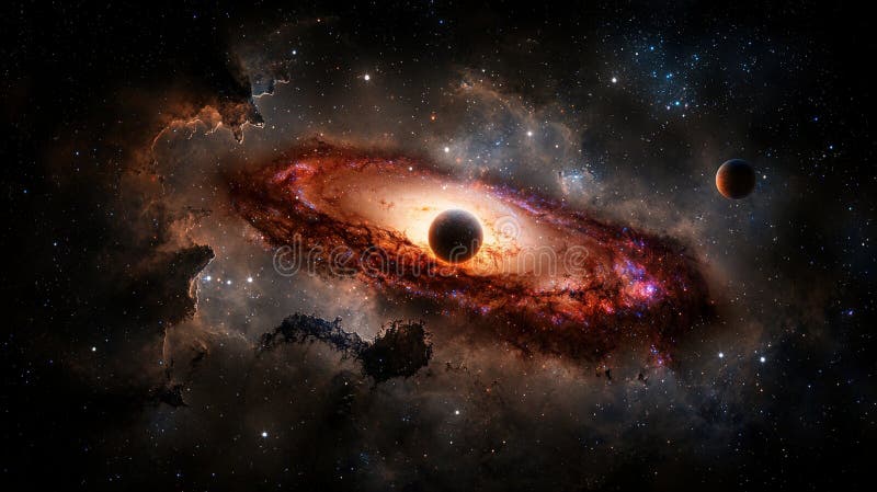 Formation of a Galaxy with Stars Outer Space Digital Art Cosmic ...
