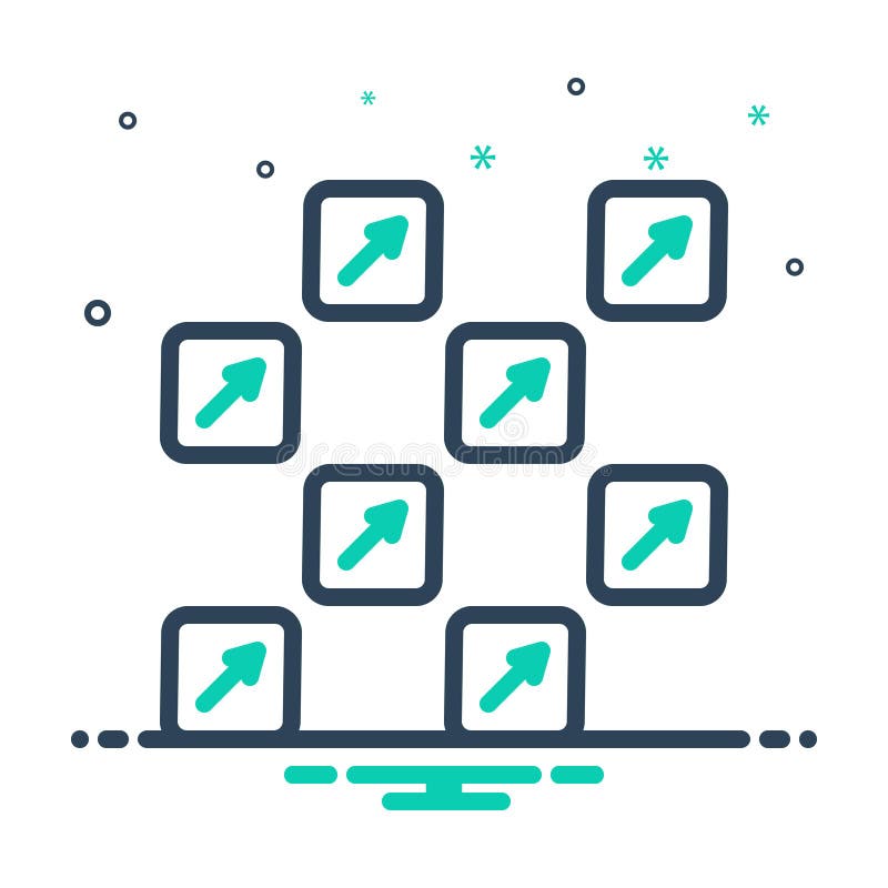 Mix Icon for Formation, Manufacture and Creation Stock Illustration ...