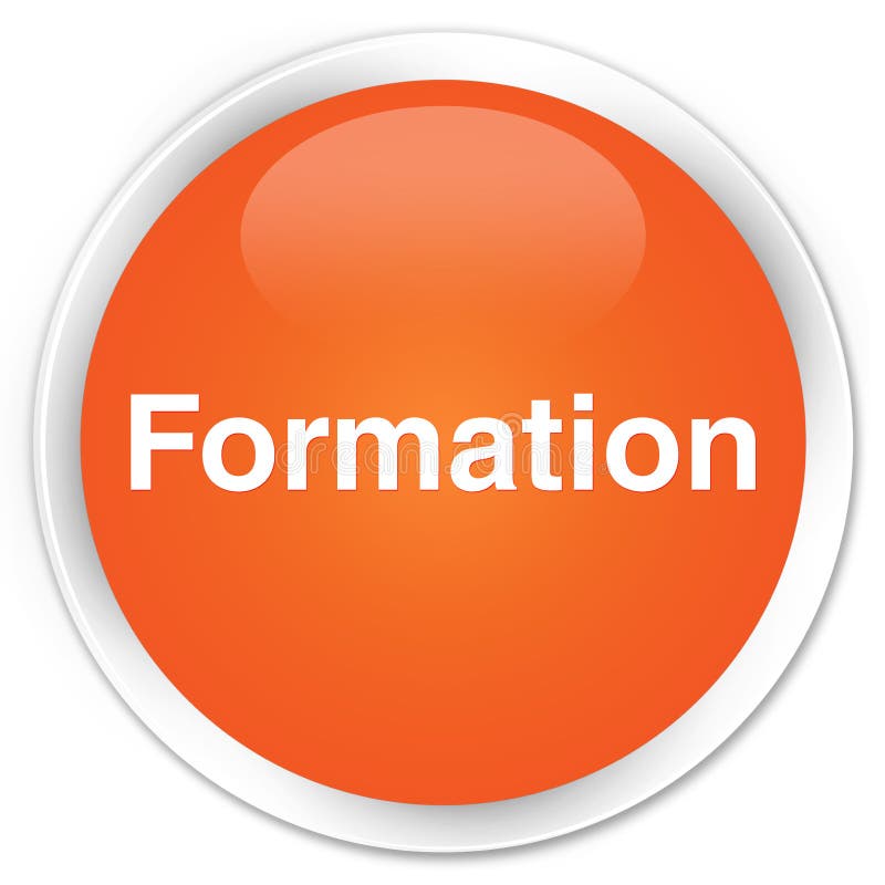 Formation Premium Orange Round Button Stock Illustration - Illustration ...