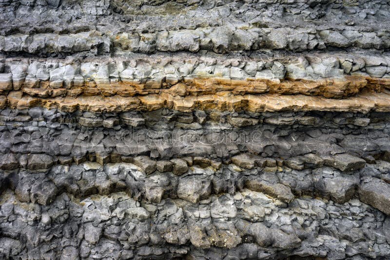 Formation of a Stacked Layers of Rocks Stock Image - Image of travel ...