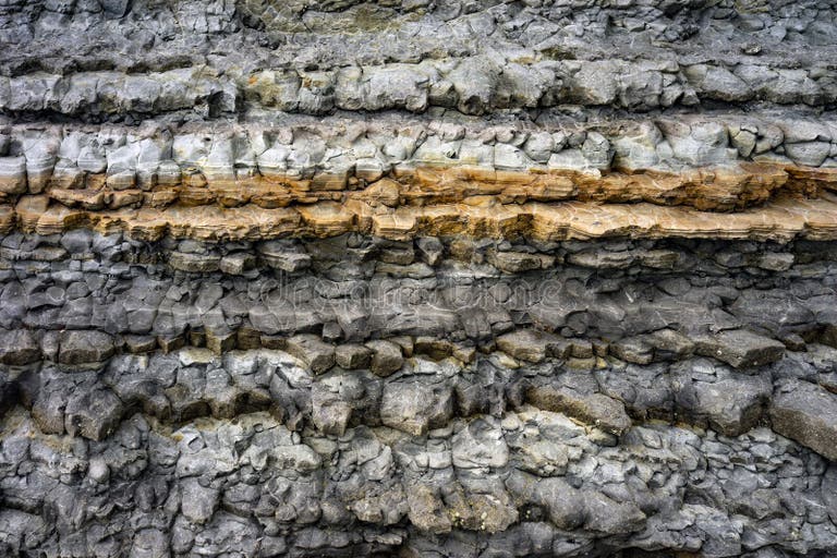 Formation of a Stacked Layers of Rocks Stock Image - Image of travel ...
