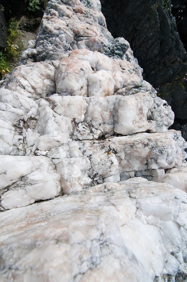 The Formation of White Quartz Stone Stock Image - Image of rock ...