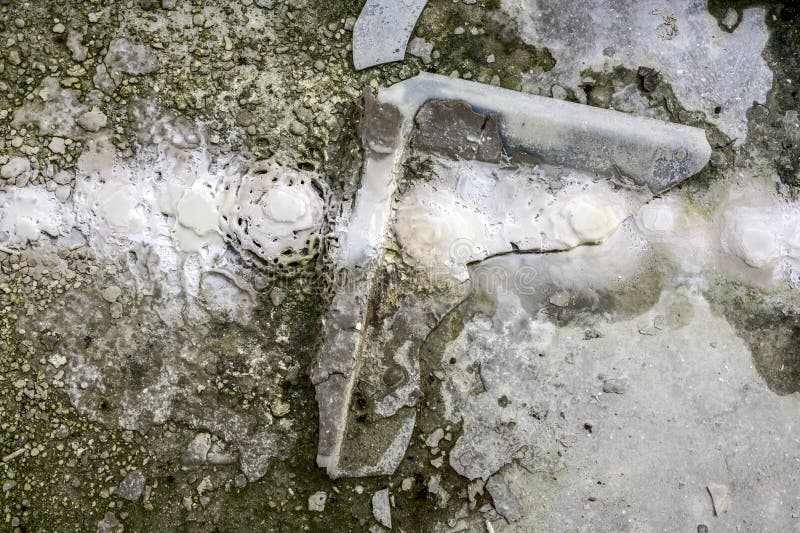 Formations of Calcium Hydroxide on the Concrete Floor of an Abandoned ...