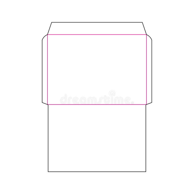 Formatmall för kuvert C4 vektor illustrationer. Illustration av packe ...