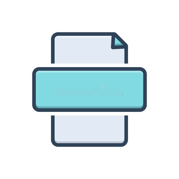 Color Illustration Icon for Formats, Outlay and Pdf Stock Vector ...