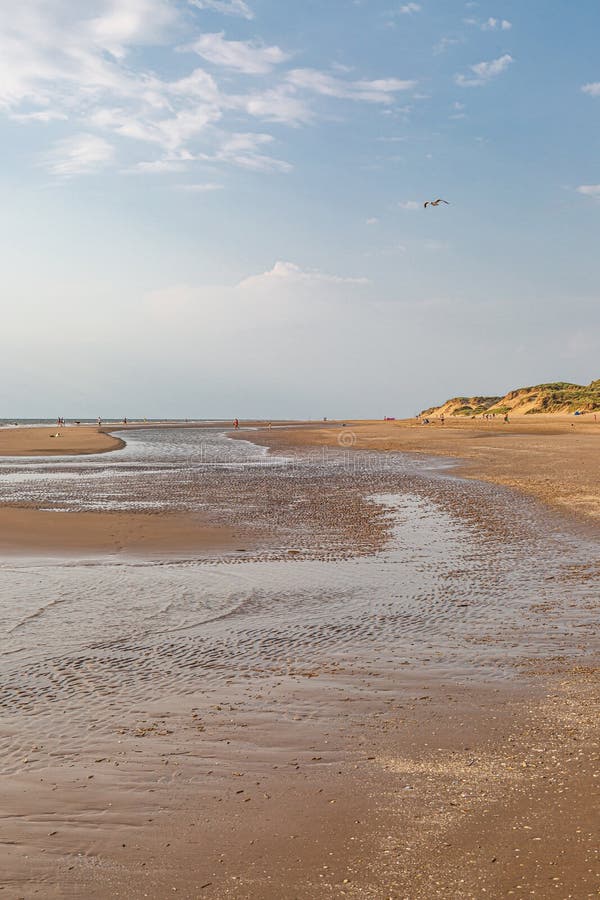 Formby Beach stock image. Image of people, grass, horizon - 154476033