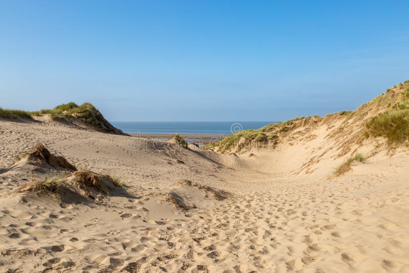 Formby Beach and Sand Dunes Stock Image - Image of beach, beautiful ...