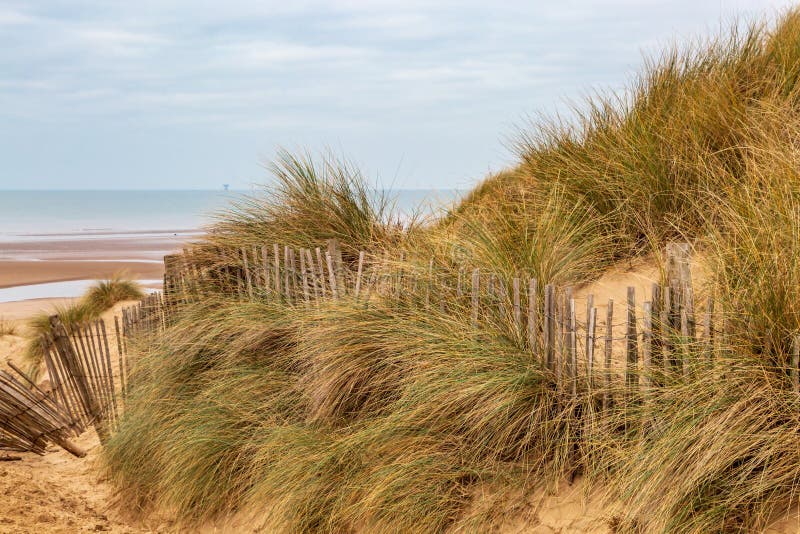 Formby Beach and Sand Dunes Stock Photo - Image of marram, formby ...