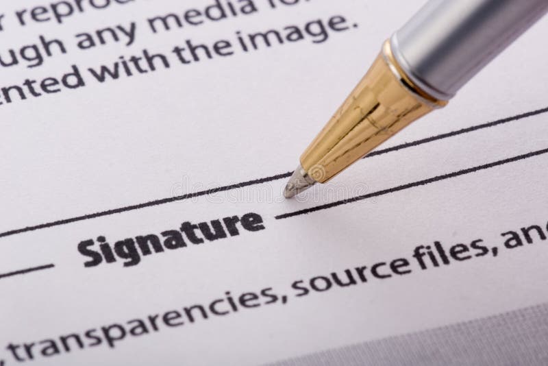 Forme De Signature De Crayon Lecteur Photo stock - Image du fichier ...