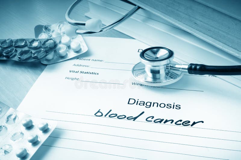 Forme Diagnostique Avec Le Cancer De Sang De Diagnostic Photo stock ...