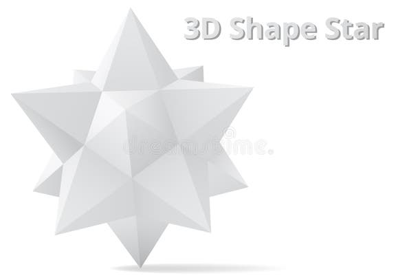 Forme El Estilo De La Estrella 3D Ilustración del Vector - Ilustración ...
