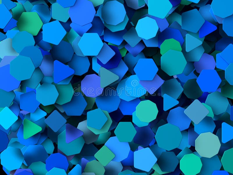 Forme Geometriche Colorate 3d Illustrazione di Stock - Illustrazione di ...