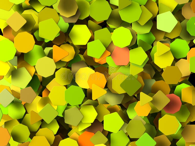 Forme Geometriche Colorate 3d Illustrazione di Stock - Illustrazione di ...