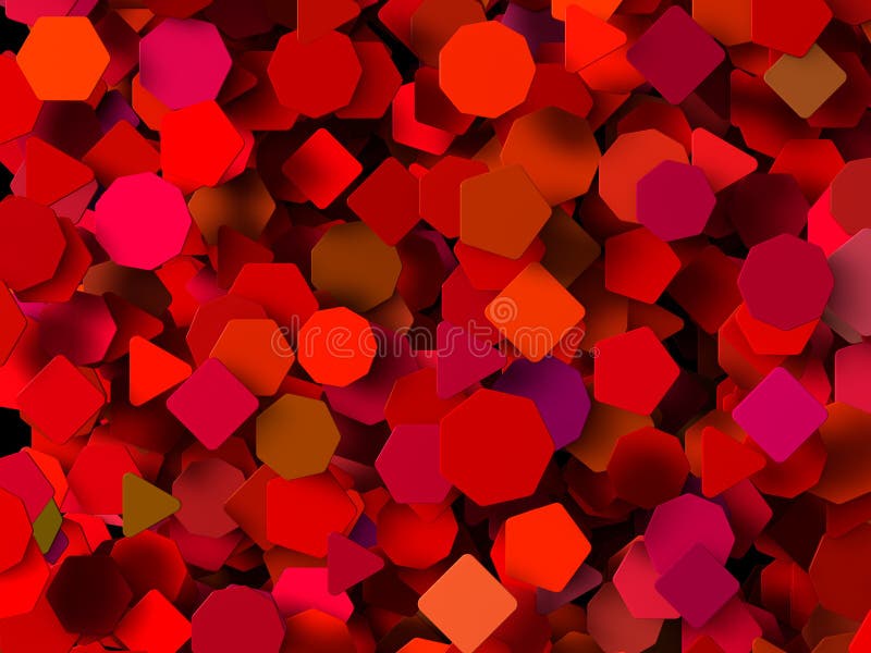 Forme Geometriche Colorate 3d Illustrazione di Stock - Illustrazione di ...