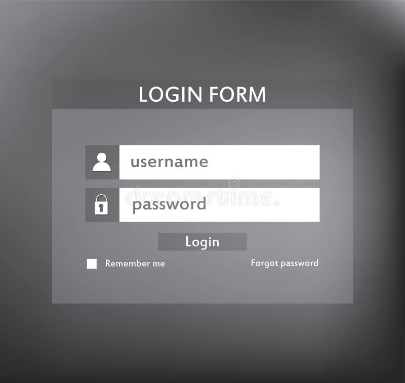 Forme Moderne De Login Pour Le Site Web Illustration de Vecteur ...